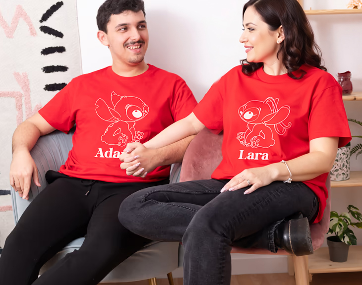 Red t-shirt pack "Stitch" - Made In Gift