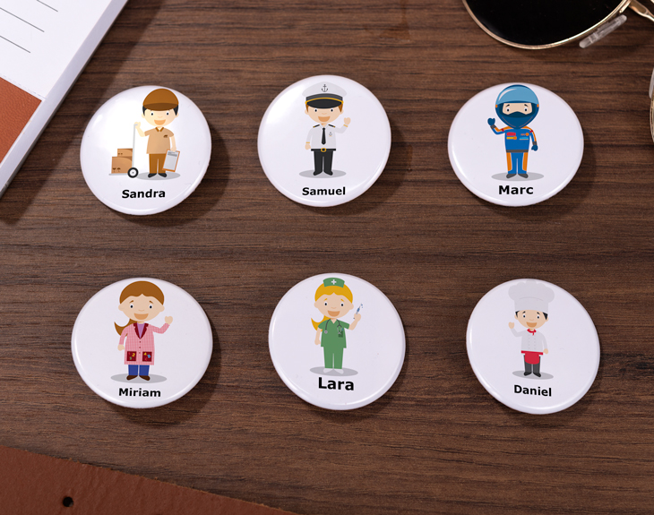 Badges "Professions" personnalisés - MadeinGift