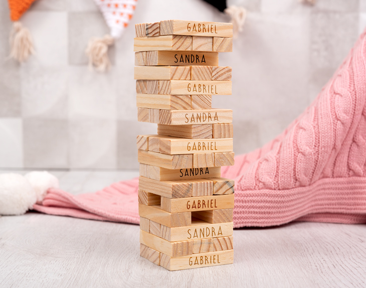 Engraved Jenga game with name - Made in Gift