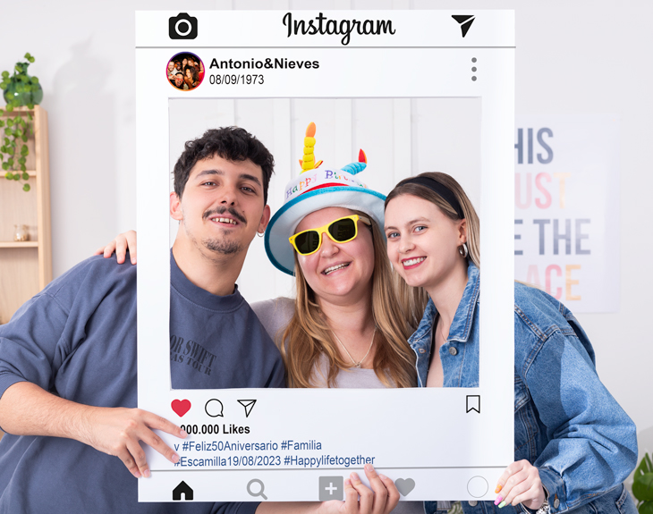 Marco de Instagram de cartón