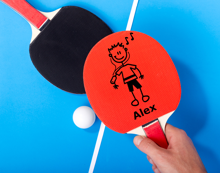 Raquetes de Ping Pong personalizadas "Família Hobbies" - MadeInGift