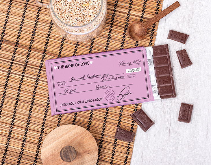 Chocolate Bar "Love Cheque" - Made In Gift