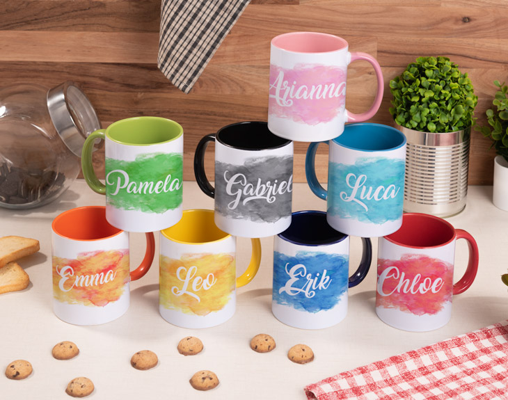 Tasse personnalisée avec intérieur de couleur - Made in gift