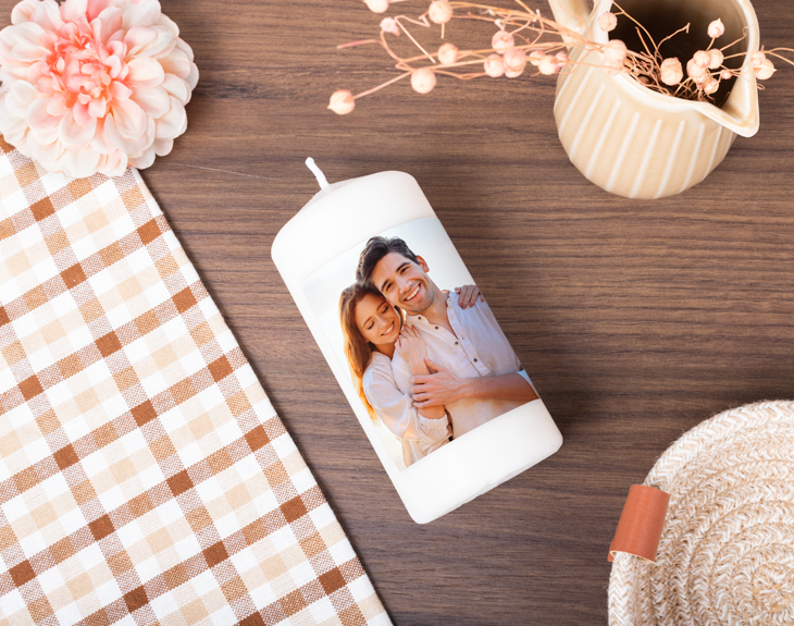 Personalised candle with photo - Made in Gift