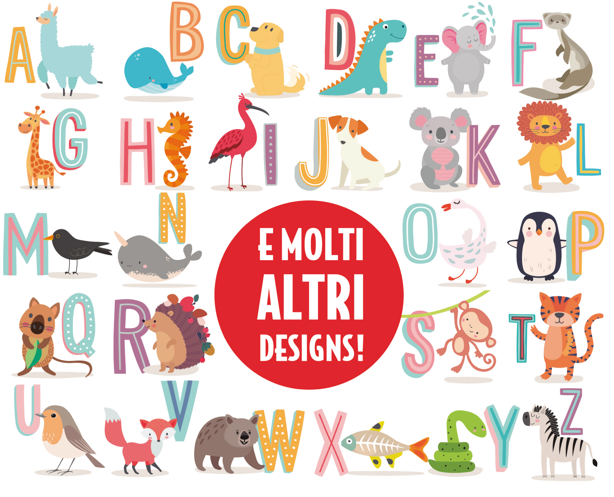 Piastrella "Alfabeto degli Animali" - Made In Gift