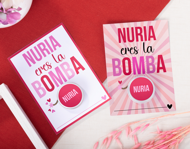 Bálsamo labial con tarjeta "Eres la bomba" - Regalo Original
