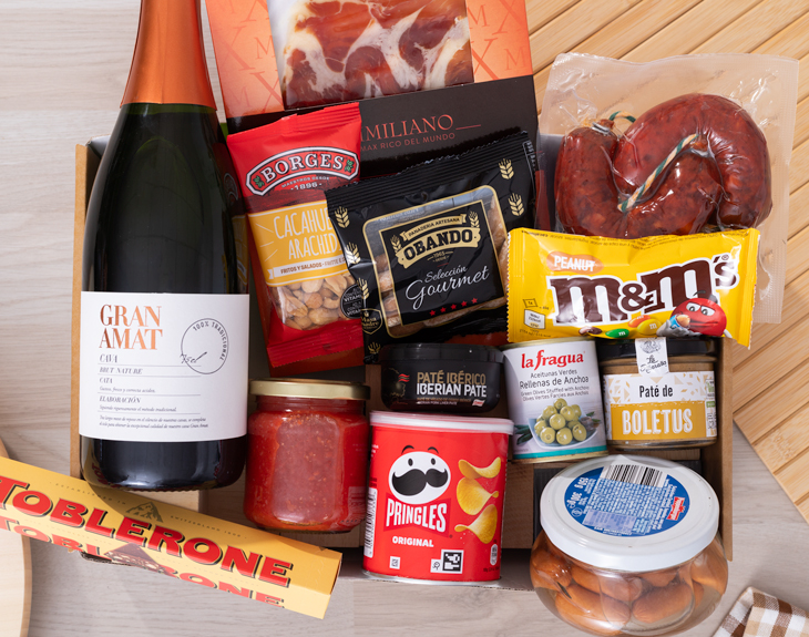 Cesta Gourmet Personalizada con Foto - Regalo Original