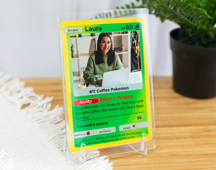 Personalised methacrylate plaque "Pokémon Cards" - Made In Gif