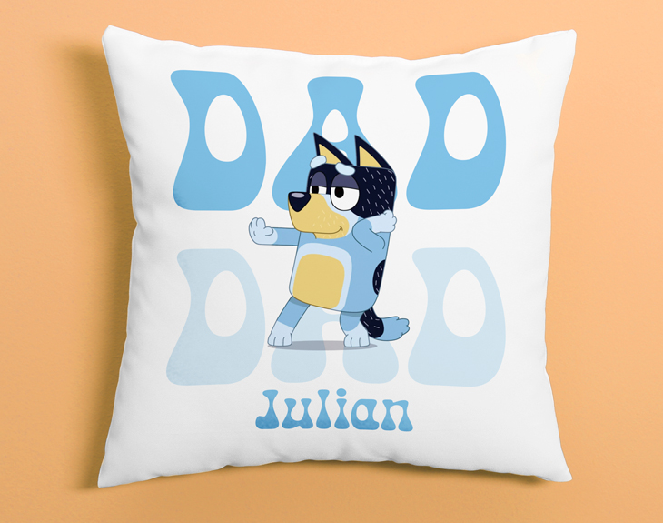 Customised cushion "Bluey retro" - Made In Gift