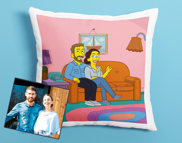 Toalla 160x180cm Ilustración "Simpson" - Regalo Original