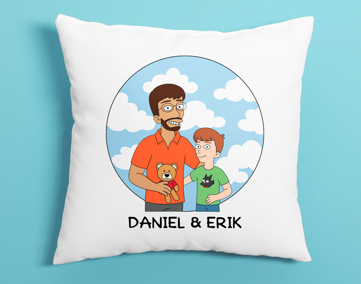 Personalised cushion "Simpson Dad" - Made In Gift