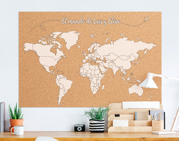Corcho "Mapa del mundo" Regalo Original