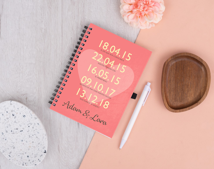 Cuaderno personalizado "Fechas inolvidables"