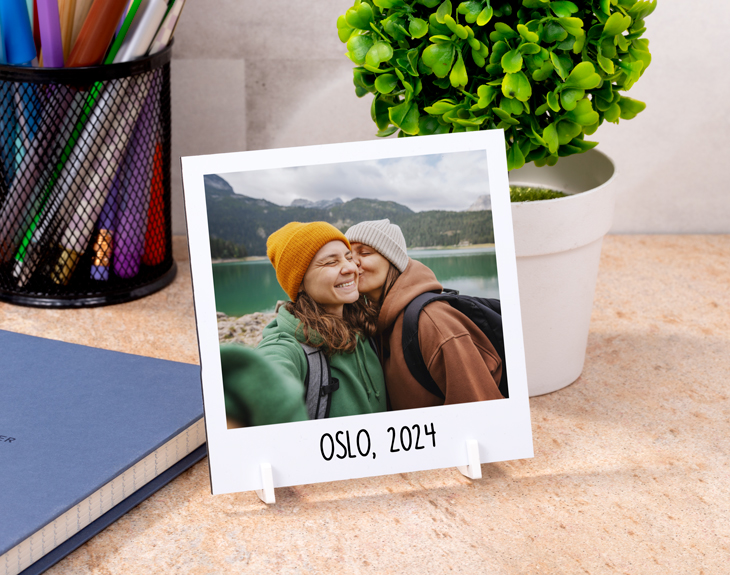 Quadrado de metal personalizado “Polaroid”-MadeInGift
