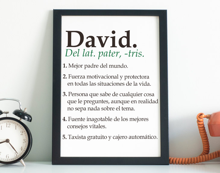 Lámina personalizada "Definición de padre" - Regalo Original
