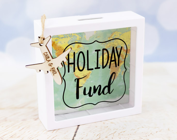 Personalised Money Box "Holiday Funds"