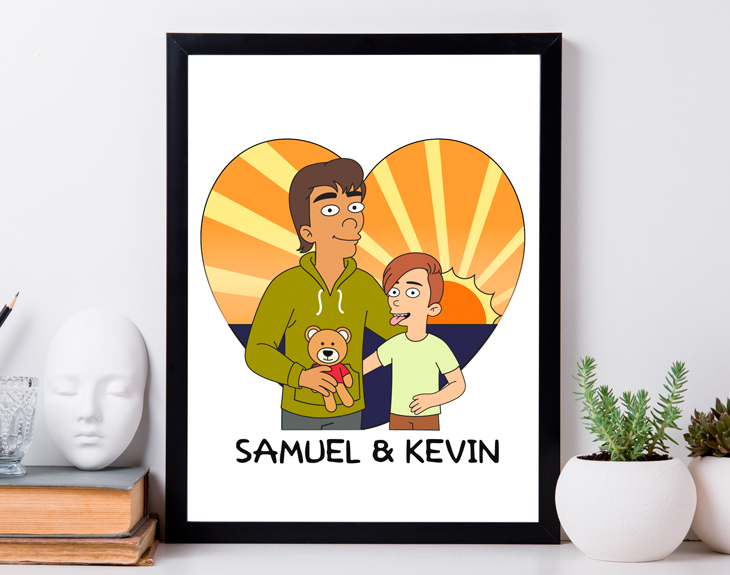 Poster personnalisé "Papa Cartoon" - MadeInGift