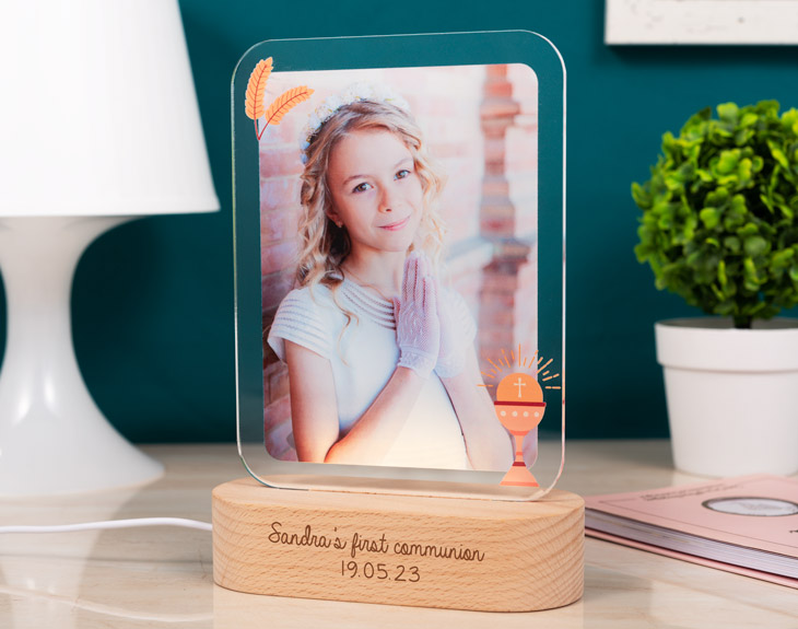 Methacrylate lamp "My First Communion" - Made In Gift