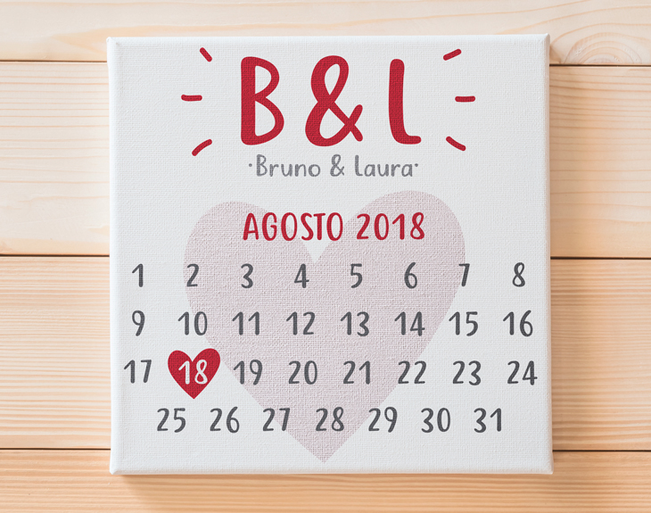 Lienzo personalizado "Esa fecha especial"