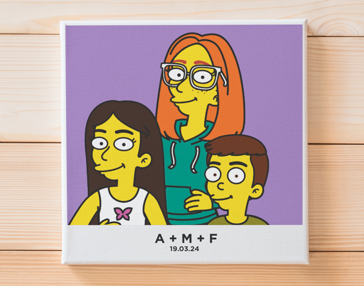 Customised canvas "Mother Simpson Pop" - Made In Gift