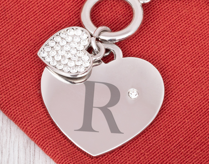 Customised Tiffany's key ring with initial - Made In Gift