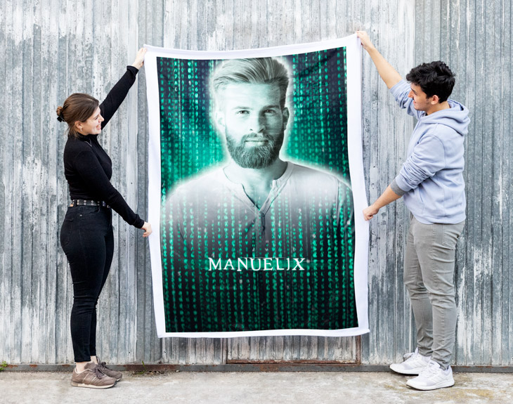 Customised blanket "Matrix" - Made in Gift