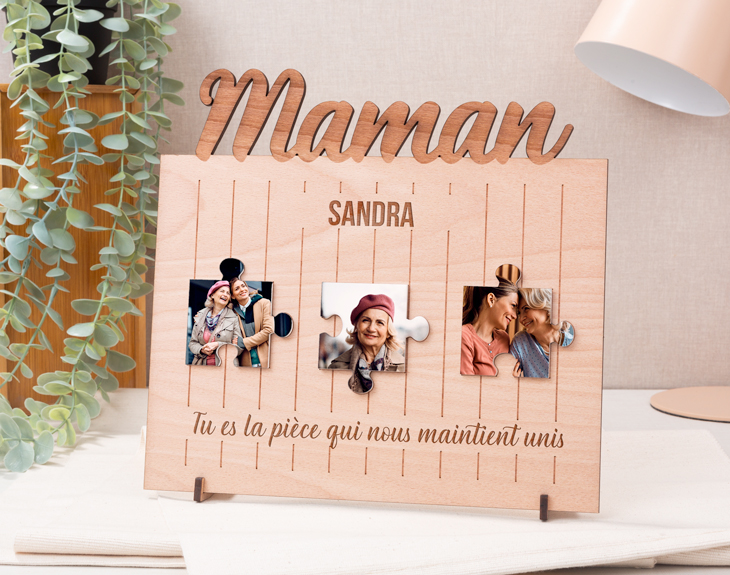 Cadre en puzzle "Le puzzle de maman" personnalisé - Made In Gift