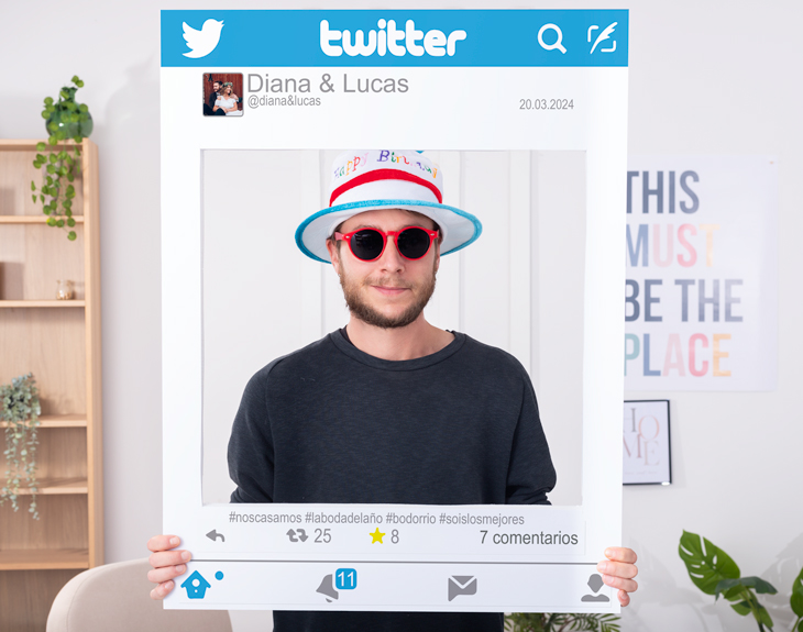 Marco de Twitter para bodas - Regalo Original