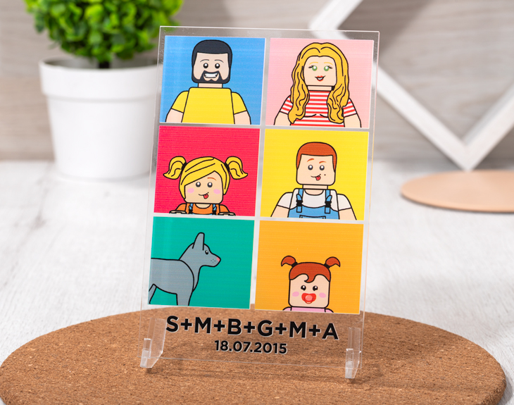 Customised methacrylate "Lego pop" - Made In Gift