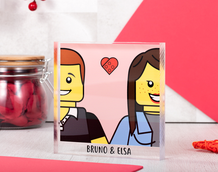 Customised methacrylate "Lego couple" - Made In Gift