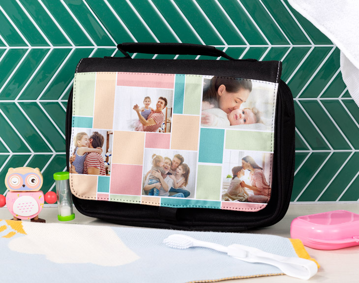 Neceser para colgar "Collage pastel" personalizado - Regalo Origina