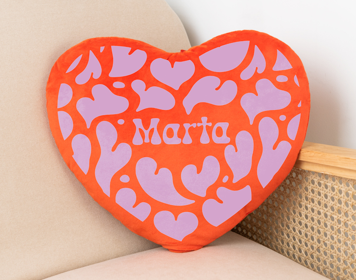 Peluche corazón personalizado "Groovy Hearts" - Regalo Original