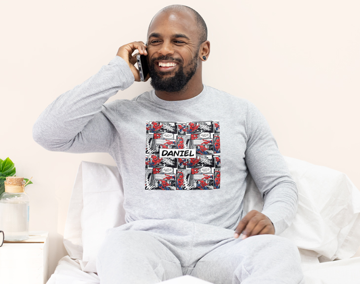 Pyjama personnalisé "Comic Spiderman" -MadeinGift
