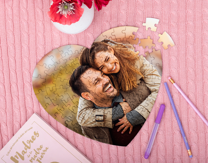 Custom Premium heart 111-piece puzzle - Made in Gift