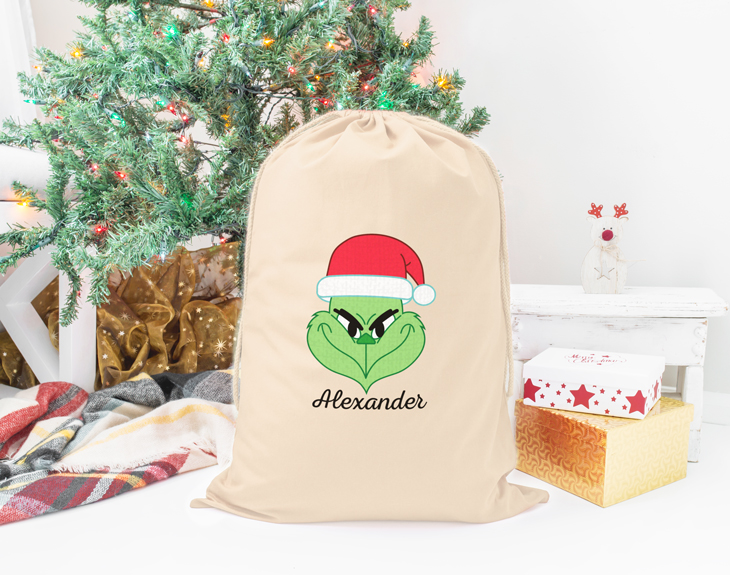 Personalised gift bag "Grinch" - Made In Gift
