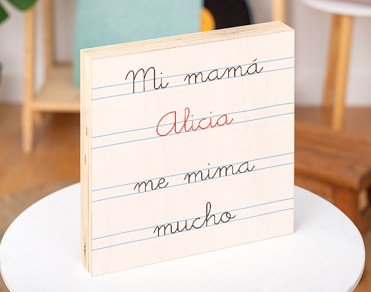 Tabla de madera Mi mamá me mima