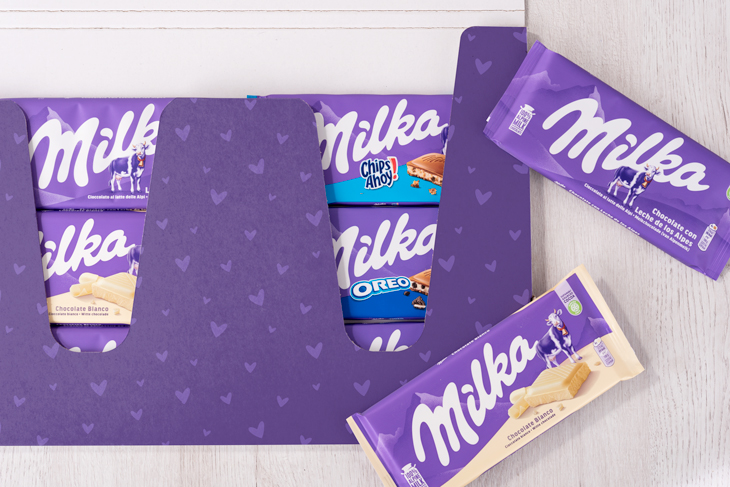 Tablette de chocolat Milka personnalisée "Coeur" - MadeinGift