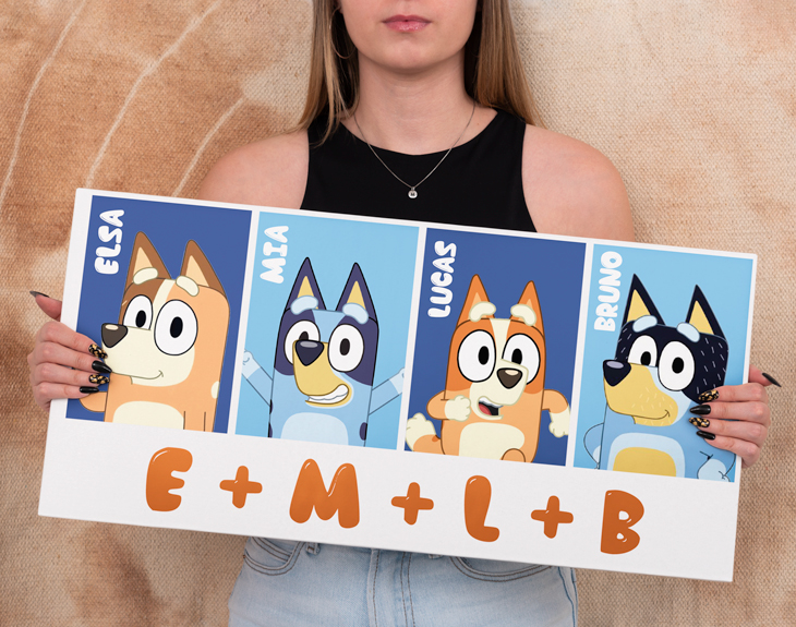 Giant chocolate bar "Collage Bluey" - Made In Gift