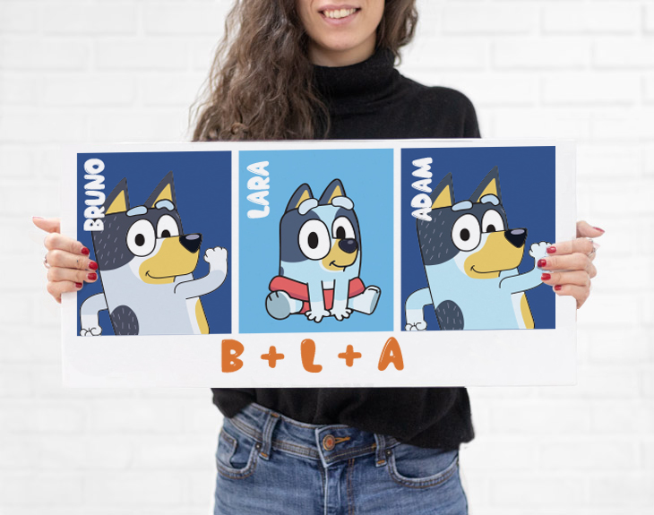 Giant chocolate bar "Collage Bluey" - Made In Gift