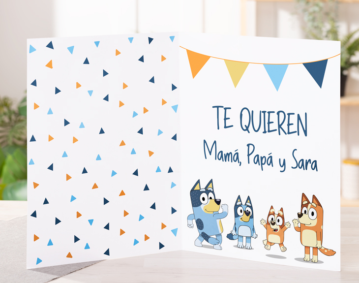 Tarjeta personalizada "Bluey Familia" - Regalo Original