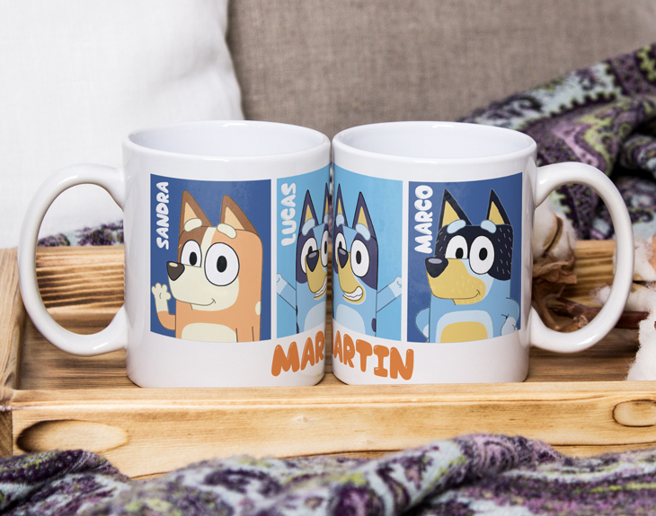 Customised mug "Bluey collage" - Made In Gift