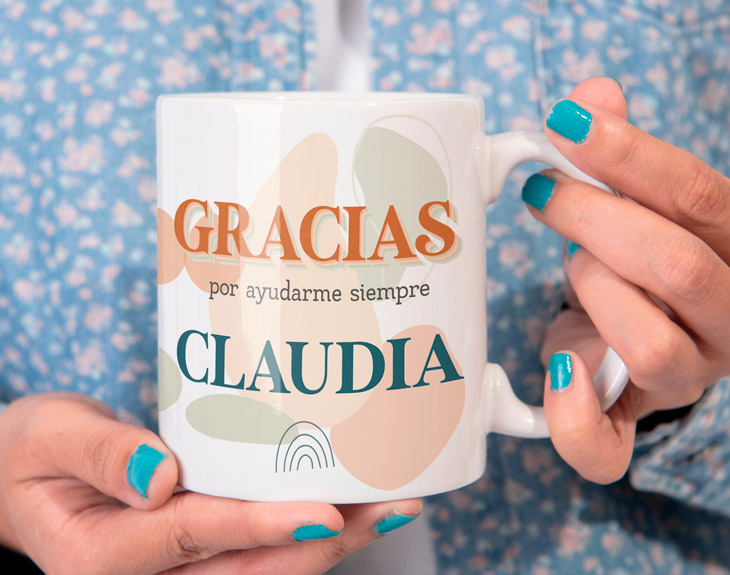 Taza personalizada "Gracias" con texto - Regalo Original