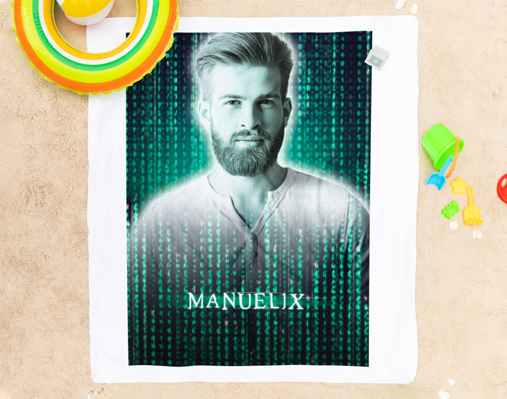 Customised towel "Matrix" - Made in Gift