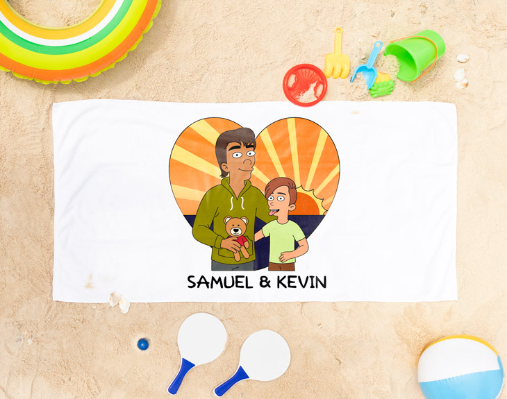 Personalizowany ręcznik „Tata Cartoon” - Made In Gift