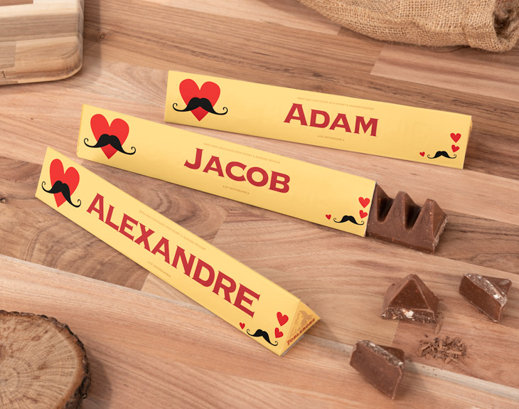Personalised Toblerone "Moustache" - Made In Gift