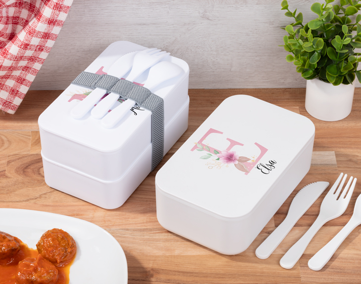 Personalised Tupperware Tate "Botanical Letters" - made In Gift